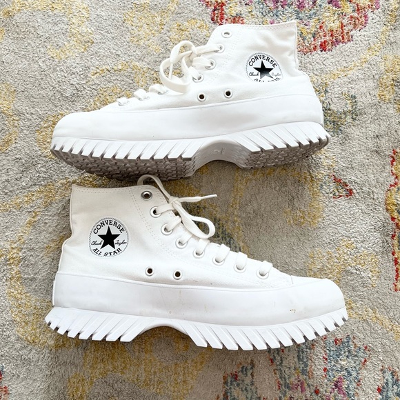 Converse | Shoes | Converse High Top Lugged Platform Sneaker White Size ...
